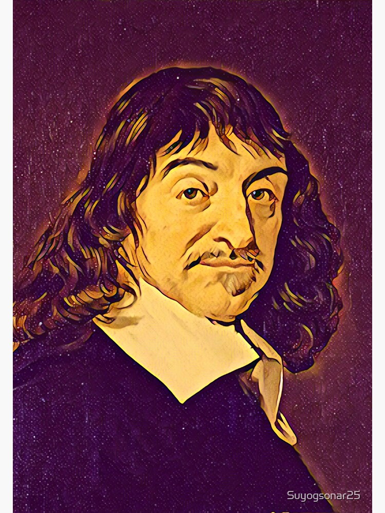 "Rene Descartes Artwork " Sticker for Sale by Suyogsonar25 | Redbubble