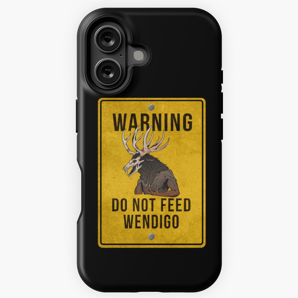 "Warning: Do Not Feed Wendigo - Cryptid Warning Sign" Sticker for Sale ...