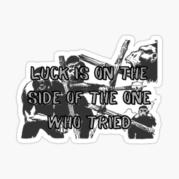 "Luck is on the right side" Sticker for Sale by AntonioDesings | Redbubble