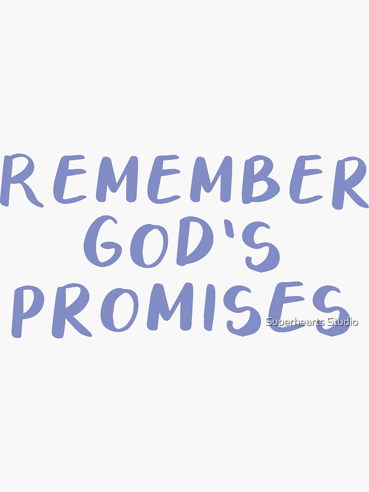 "Remember God's Promises Lettering Art in Periwinkle Blue Violet ...