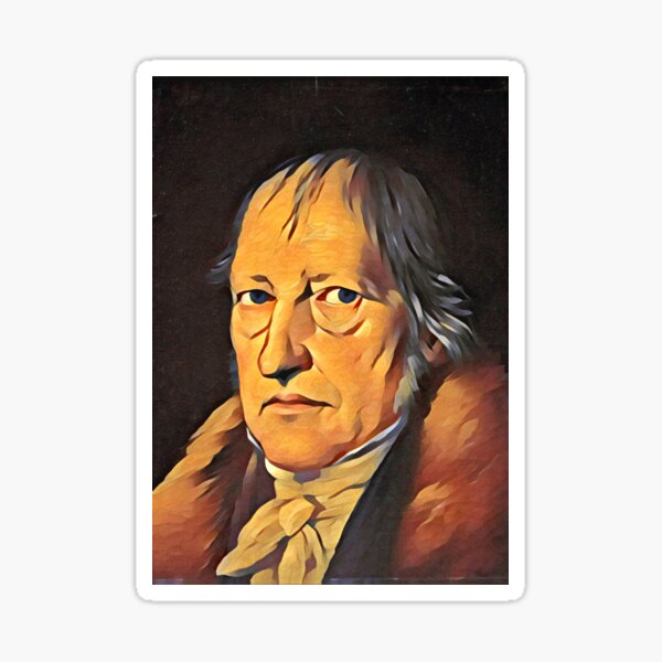 "Hegel Artwork " Sticker for Sale by Suyogsonar25 | Redbubble