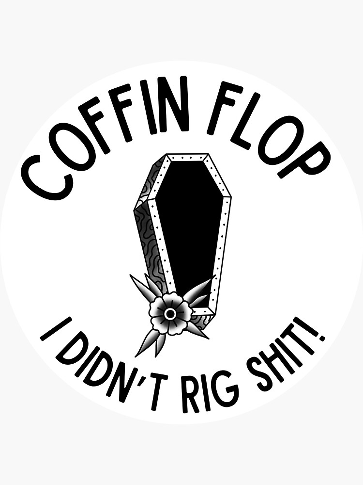 "Coffin Flop" Sticker for Sale by tmilorey | Redbubble