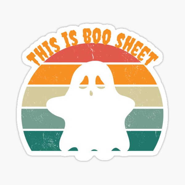"this is boo sheet" Sticker for Sale by Eriksonshop | Redbubble