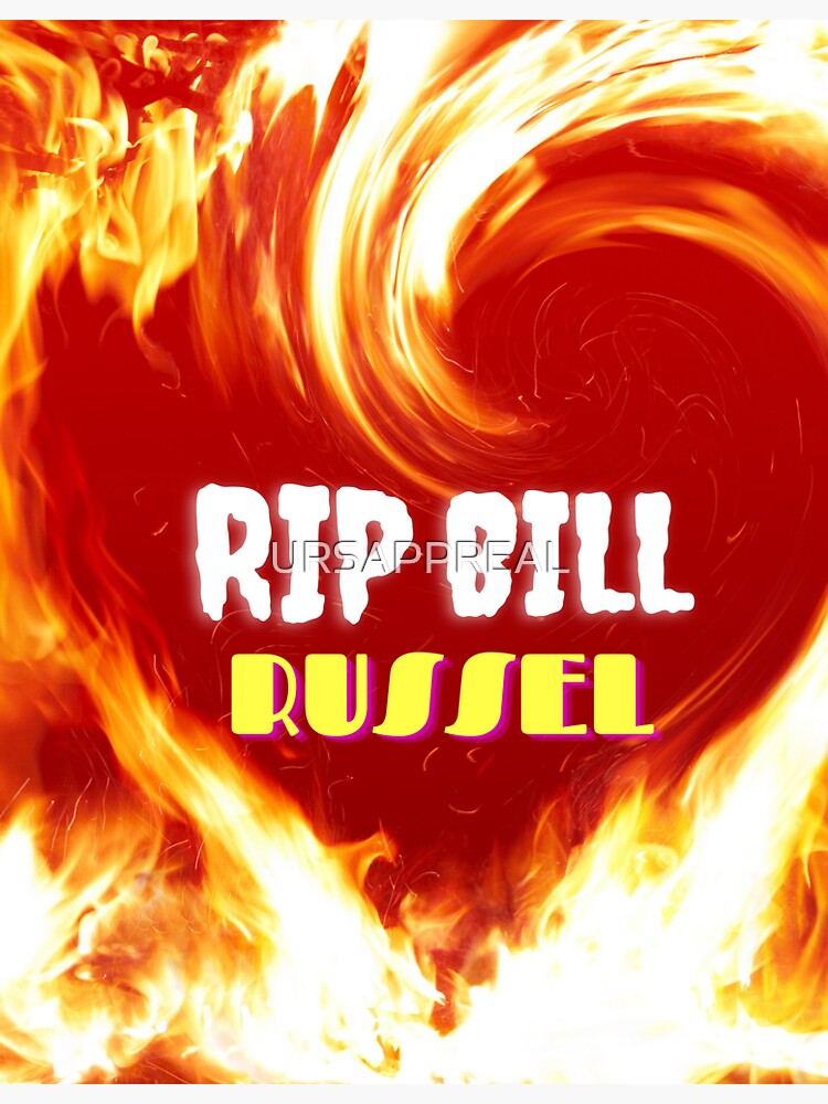 "RIP BILL RUSSEL " Sticker for Sale by URSAPPREAL | Redbubble