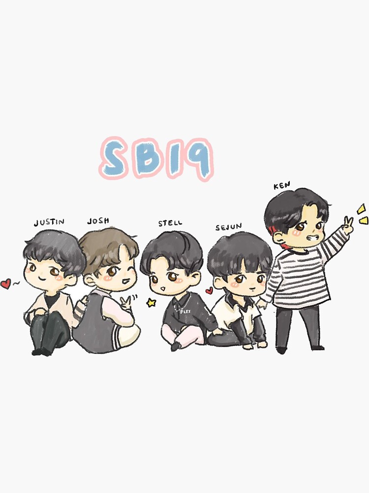 "SB19 Chibi" Sticker for Sale by Stevemercer | Redbubble