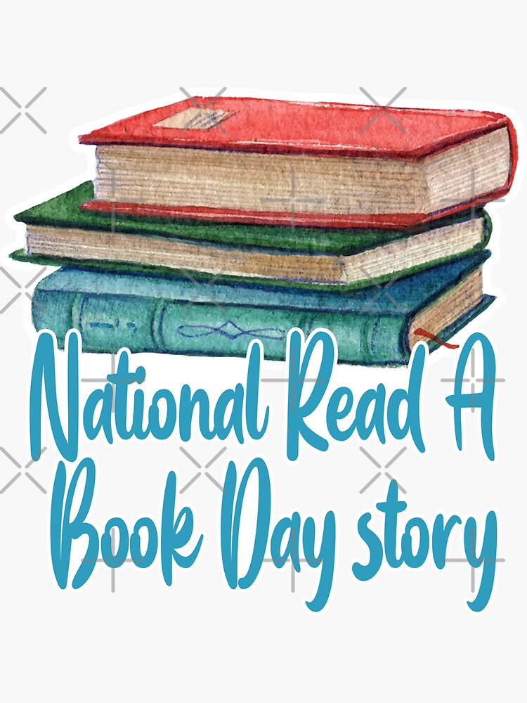 "National Read A Book Day story" Sticker for Sale by ruele | Redbubble