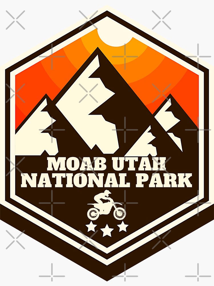 "Moab Utah National Park" Sticker for Sale by retrotravelart | Redbubble