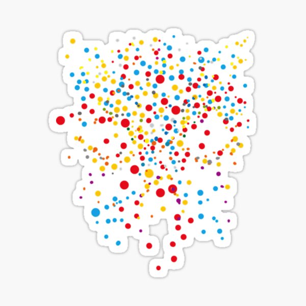 "Color Horror Dot Face" Sticker for Sale by MyishaMedley | Redbubble