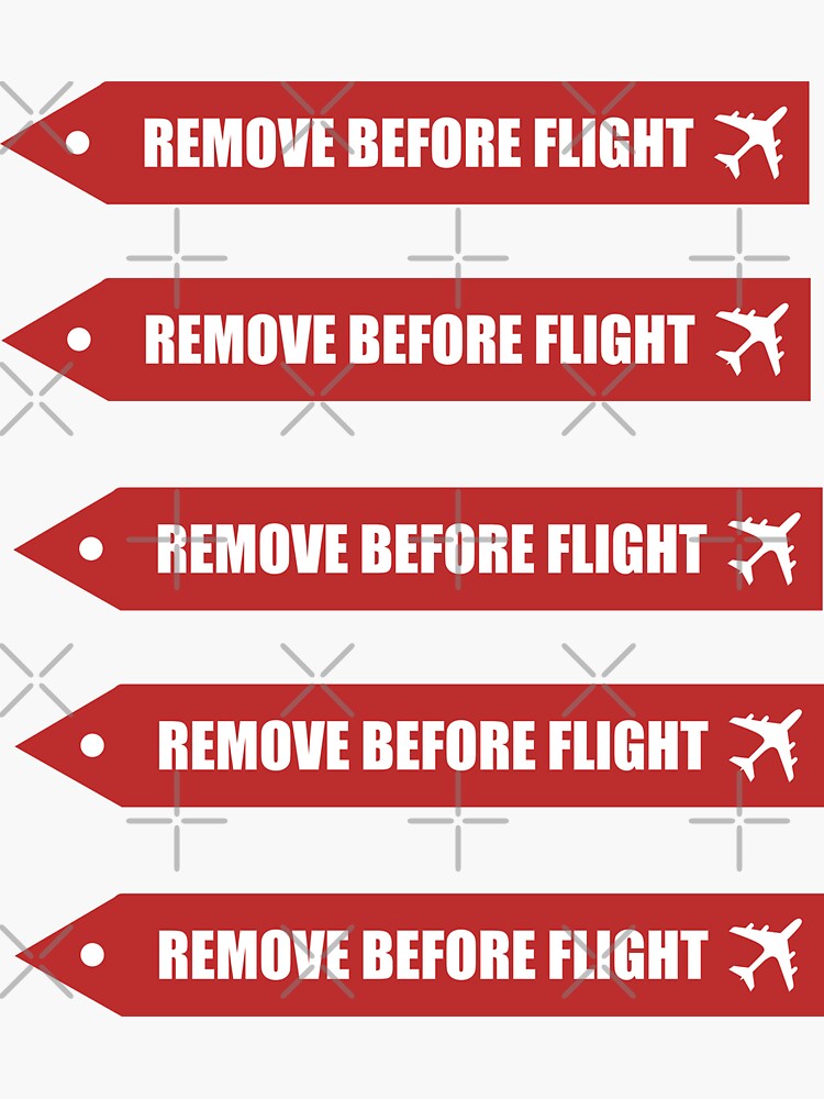 Pegatina «Paquete de etiquetas de aviación Remove Before Flight Set ...