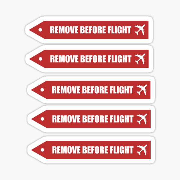 Pegatina «Paquete de etiquetas de aviación Remove Before Flight Set ...