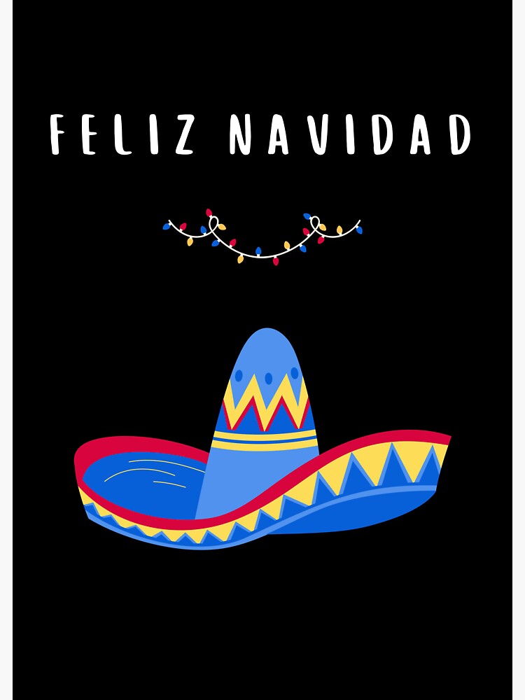 "Feliz Navidad (happy Christmas in Spanish) tarjeta de Navidad Mexican ...