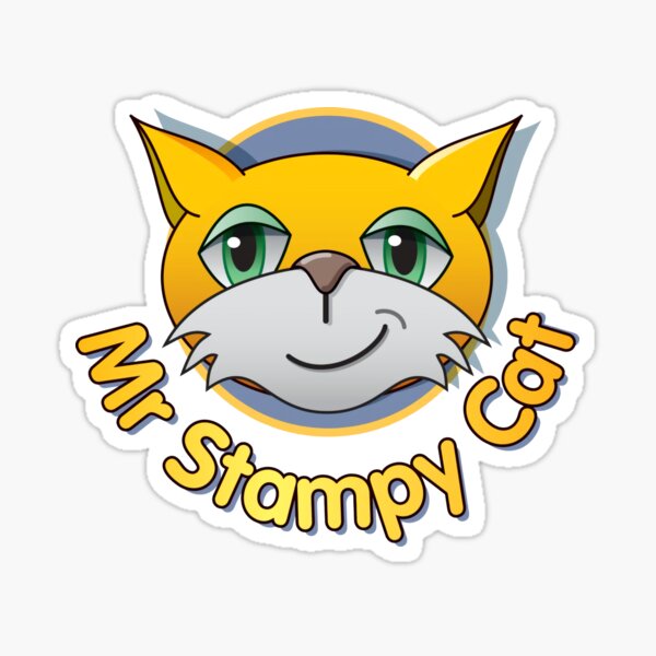 "Stampy Cat" Sticker for Sale by Paathenia | Redbubble