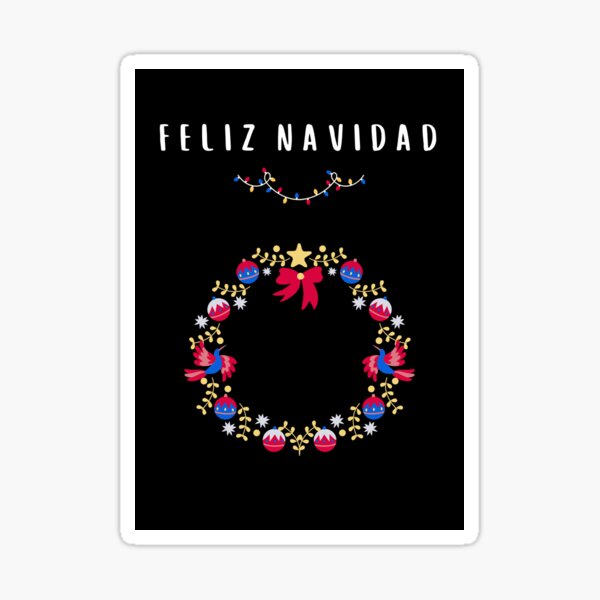 "Feliz Navidad (happy Christmas in Spanish) tarjeta de Navidad Mexican ...