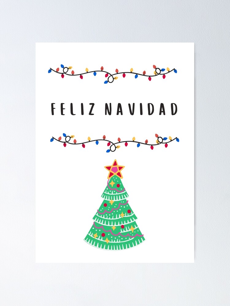 Póster «Feliz Navidad (feliz Navidad en español) tarjeta de Navidad ...
