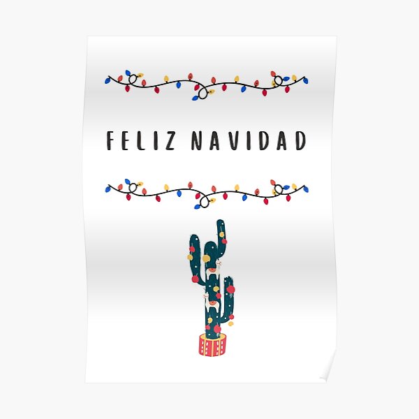 "Feliz Navidad (happy Christmas in Spanish) tarjeta de Navidad Mexican ...