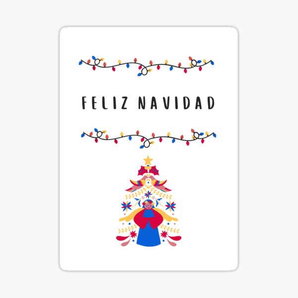 "Feliz Navidad (happy Christmas in Spanish) tarjeta de Navidad Mexican ...