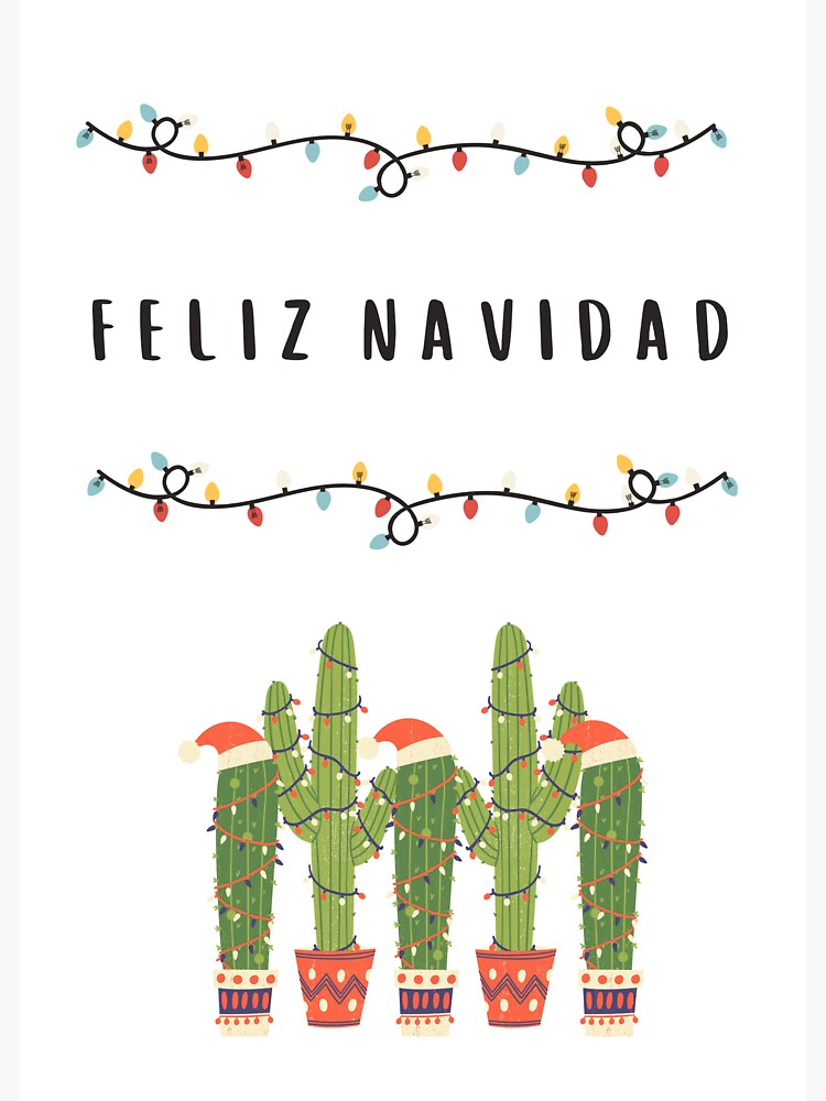 "Feliz Navidad (happy Christmas in Spanish) tarjeta de Navidad Mexican ...