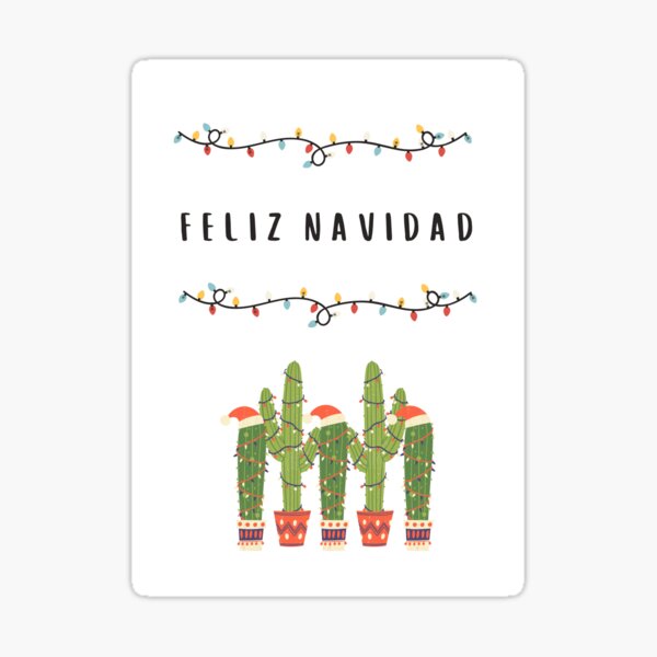 "Feliz Navidad (happy Christmas in Spanish) tarjeta de Navidad Mexican ...