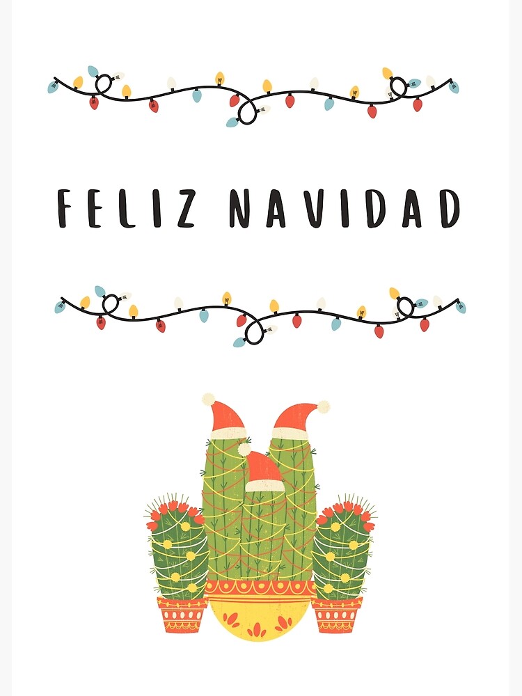 "Feliz Navidad (happy Christmas in Spanish) tarjeta de Navidad Mexican ...