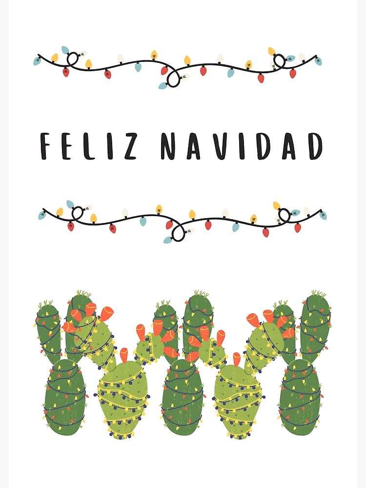 "Feliz Navidad (happy Christmas in Spanish) tarjeta de Navidad Mexican ...