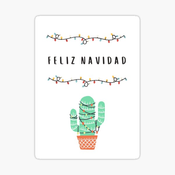 "Feliz Navidad (happy Christmas in Spanish) tarjeta de Navidad Mexican ...