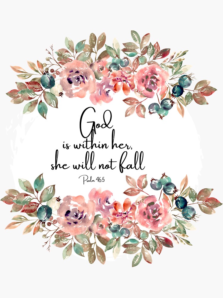 "GOD is within her she will not fall" Sticker for Sale by ...