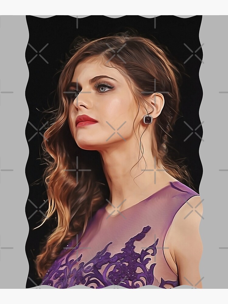 "Impressive Mesmerizing Blue Eyes Alexandra Daddario Celebrity Oil ...