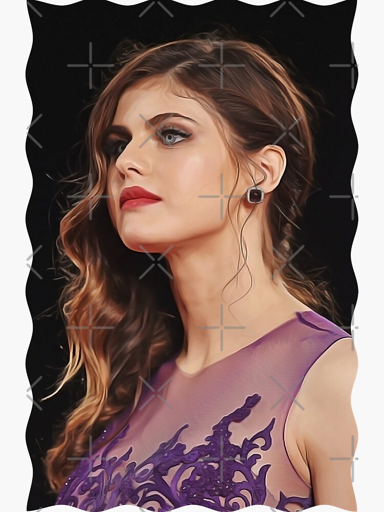 "Impressive Mesmerizing Blue Eyes Alexandra Daddario Celebrity Oil ...