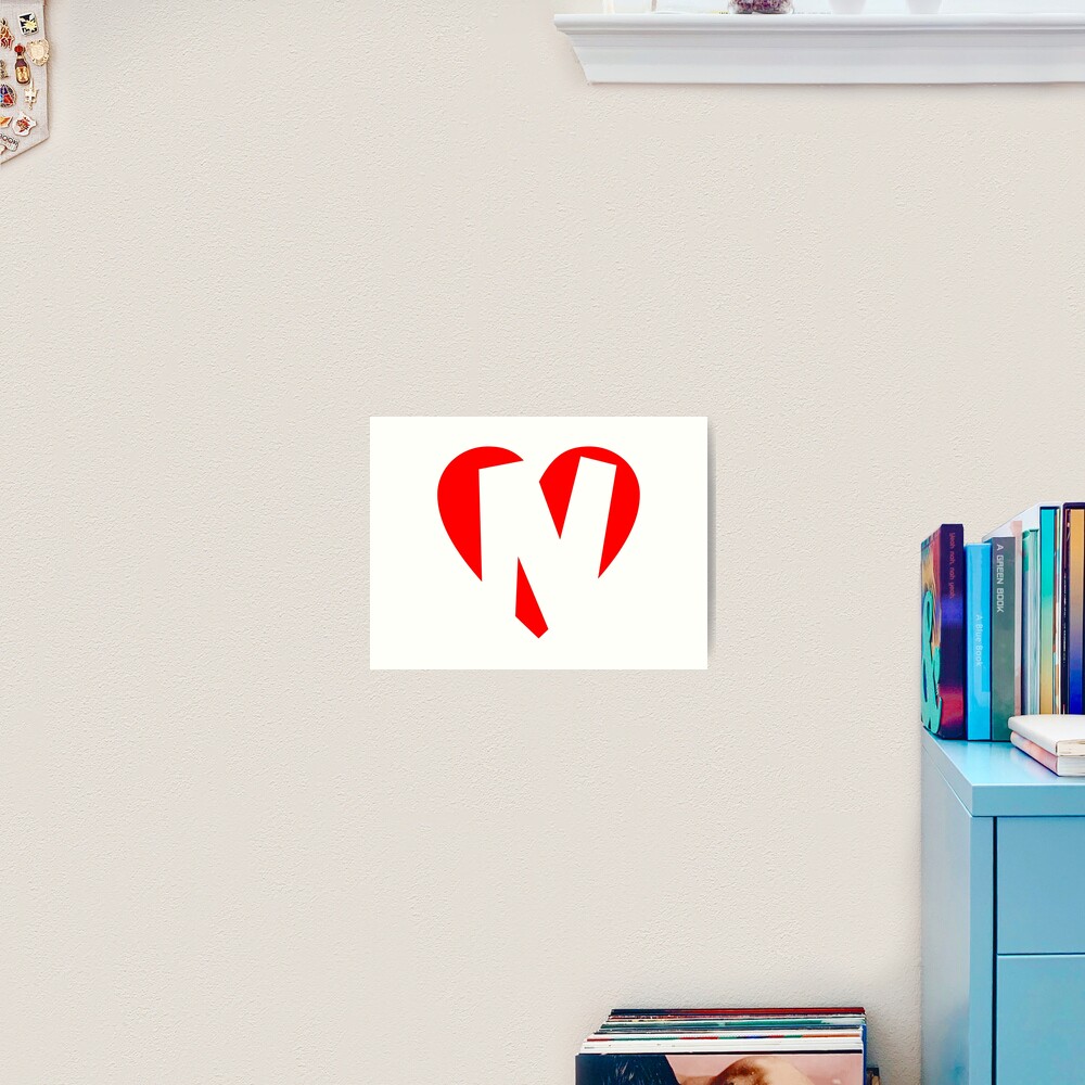 "I love N - Heart N - Heart with letter N" Art Print by theshirtshops ...