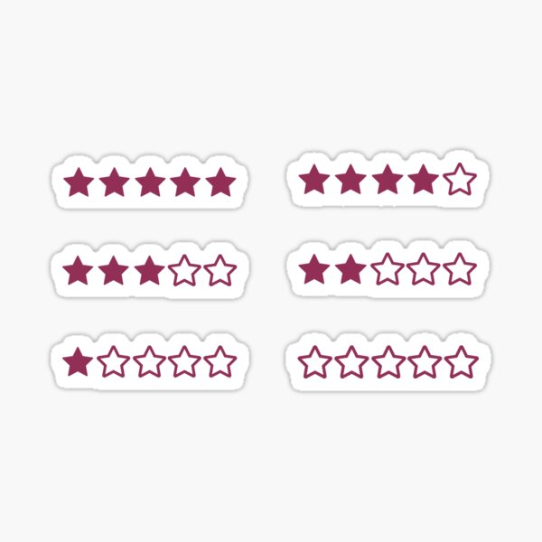 "stars for rating" Sticker for Sale by raniaa-dhm | Redbubble