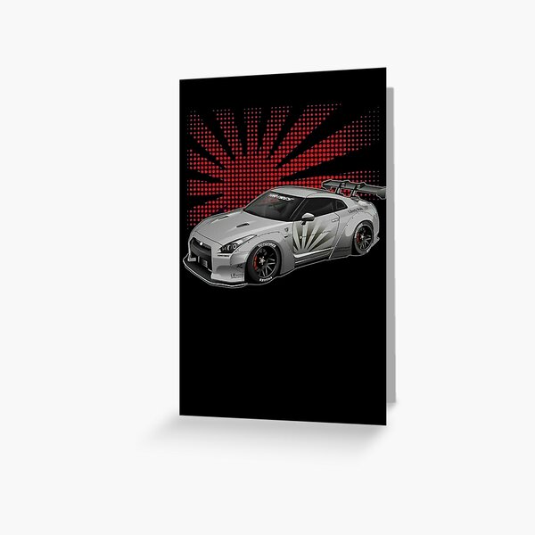"Nissan skyline GTR R35" Greeting Card for Sale by Mzmdesigns | Redbubble