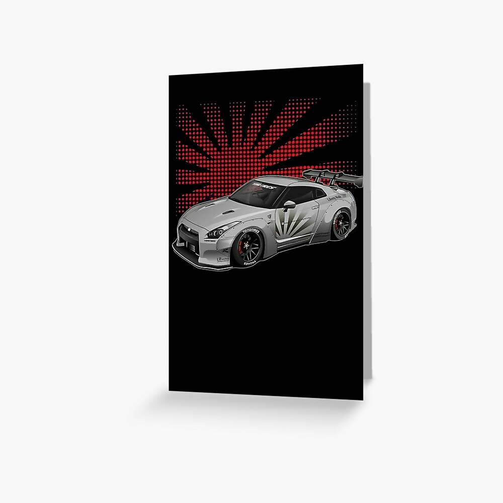 "Nissan skyline GTR R35" Greeting Card for Sale by Mzmdesigns | Redbubble