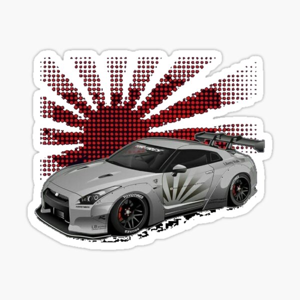 "Nissan skyline GTR R35" Sticker for Sale by Mzmdesigns | Redbubble