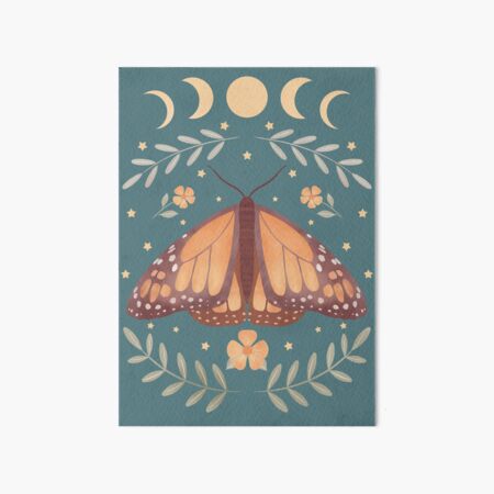 "Cottagecore Lunar Moth Art " Art Board Print for Sale by OstarasAttic ...