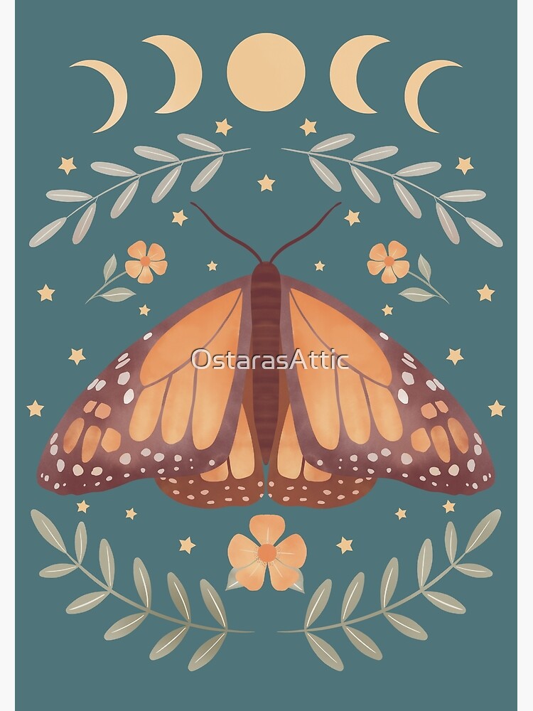 "Cottagecore Lunar Moth Art " Poster for Sale by OstarasAttic | Redbubble