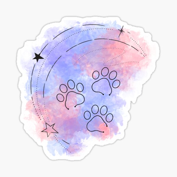 "Galaxy Paws" Sticker for Sale by Moniartprints | Redbubble