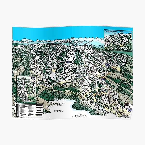 "Steamboat Ski Map" Poster for Sale by Del0860 | Redbubble