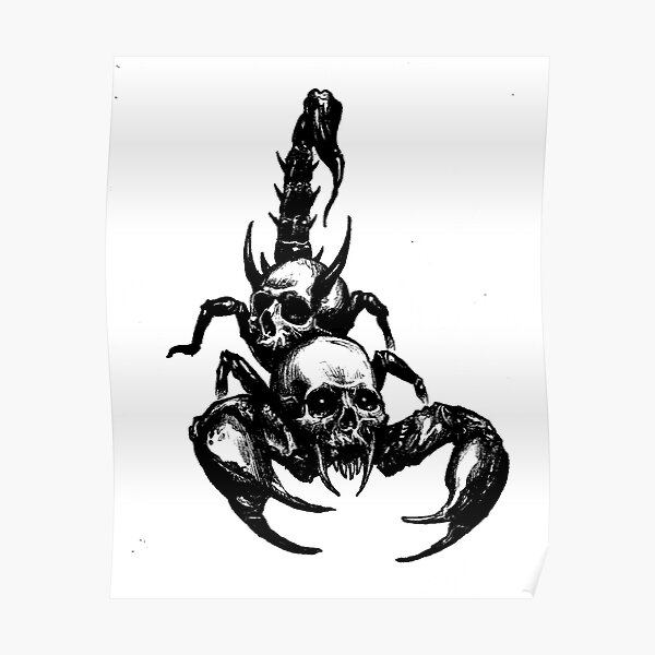 "scorpion-skulls" Poster for Sale by adiel14 | Redbubble