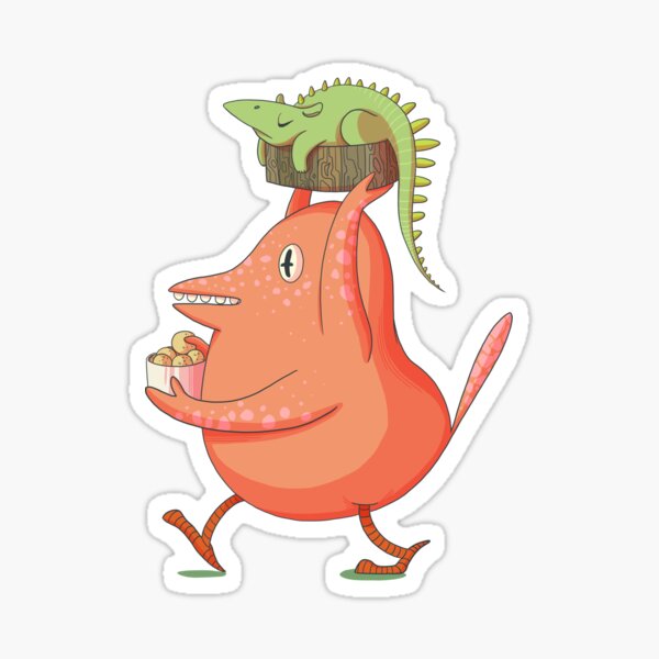 "Monster walk" Sticker for Sale by VictoriaHamre | Redbubble
