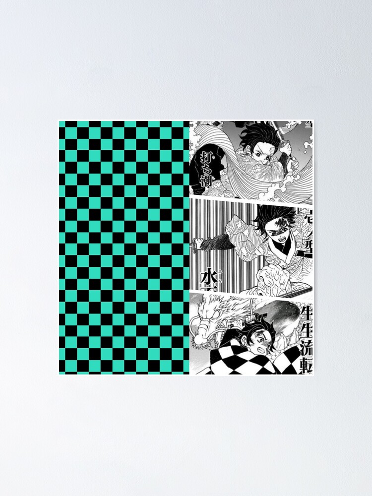 "Tanjiro Kimetsu No Yaiba Demon Slayer Pattern Anime Manga" Poster for ...