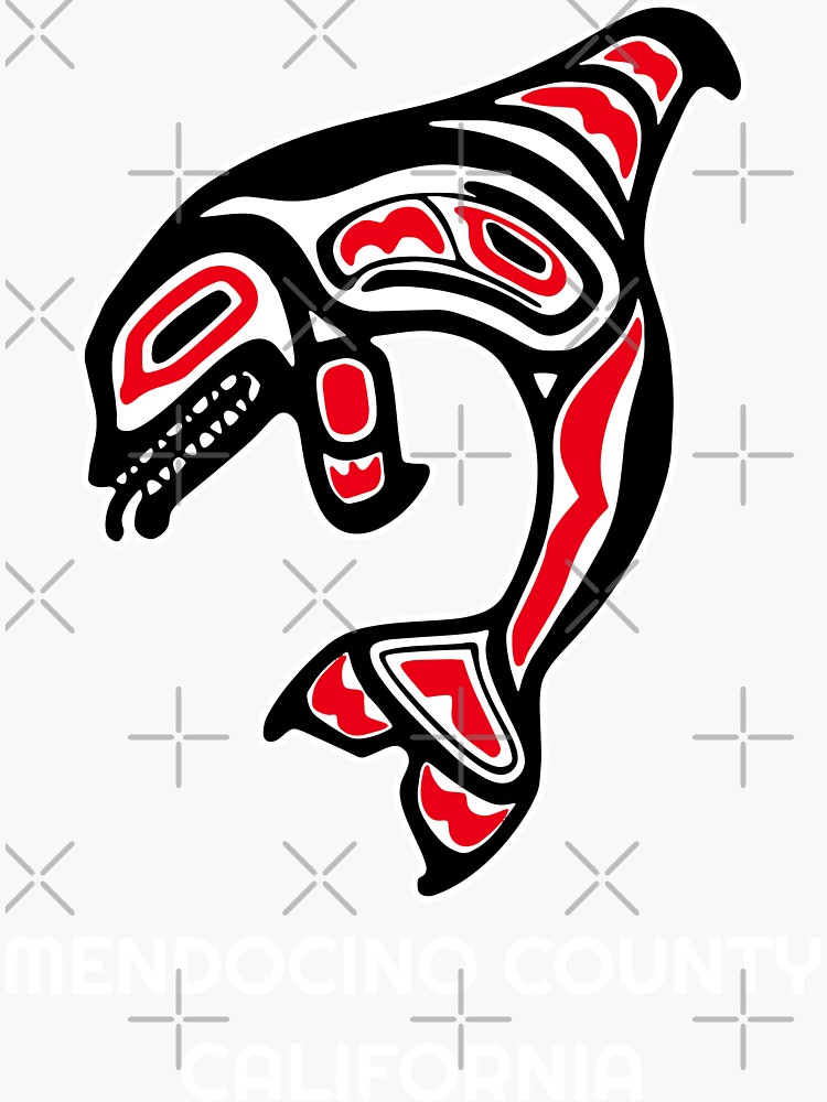 "Mendocino County California Native American Orca WHÁLÉ Art black ...