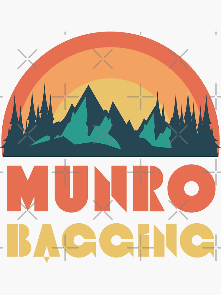 "Munro Bagging Retro" Sticker for Sale by 84Gallons | Redbubble