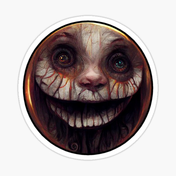 "Disturbing Smiley Face version 8 - Creepy" Sticker for Sale by ...