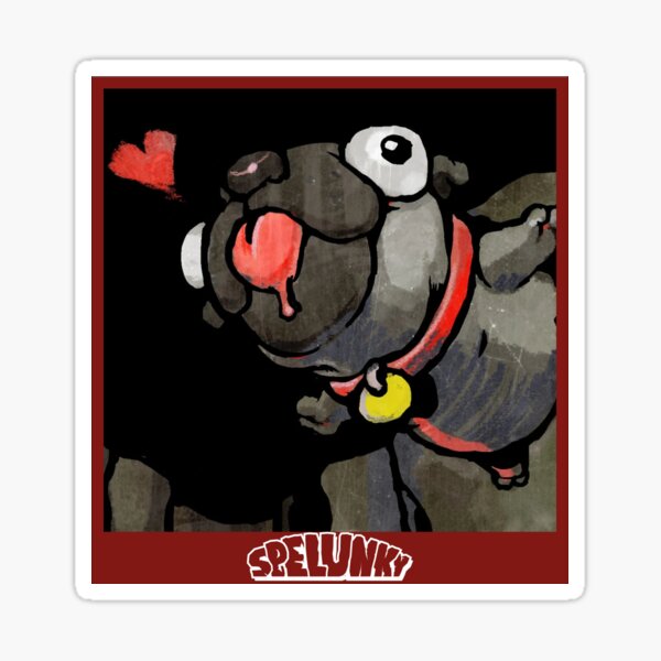 "Spelunky HD - Pug Damsel" Sticker for Sale by monkeyhubstudio | Redbubble