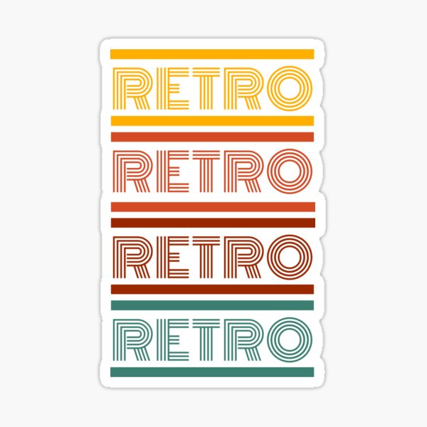 "Retro Retro" Sticker for Sale by GetNew | Redbubble