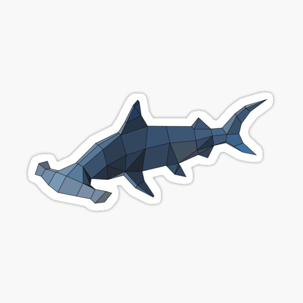 "Hammerhead Shark" Sticker for Sale by LowPolyCrafts | Redbubble