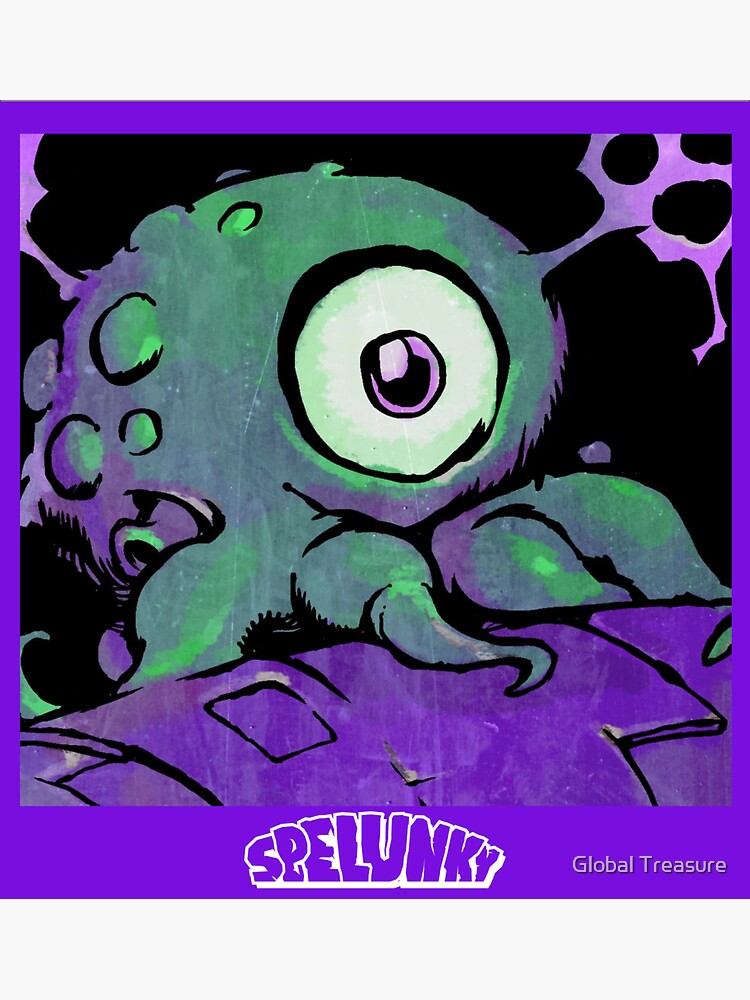 "Spelunky HD - Alien Lord" Sticker for Sale by monkeyhubstudio | Redbubble