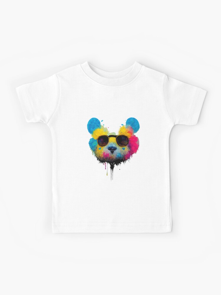 "Bear in dripping CMYK paint" Kids T-Shirt for Sale by iheartcmyk ...