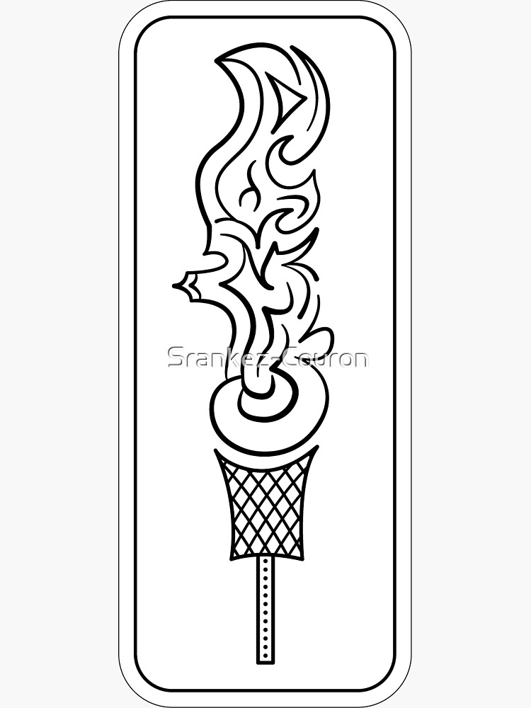 "The Unending Flame Of The Torch" Sticker for Sale by Srankez-Couron ...