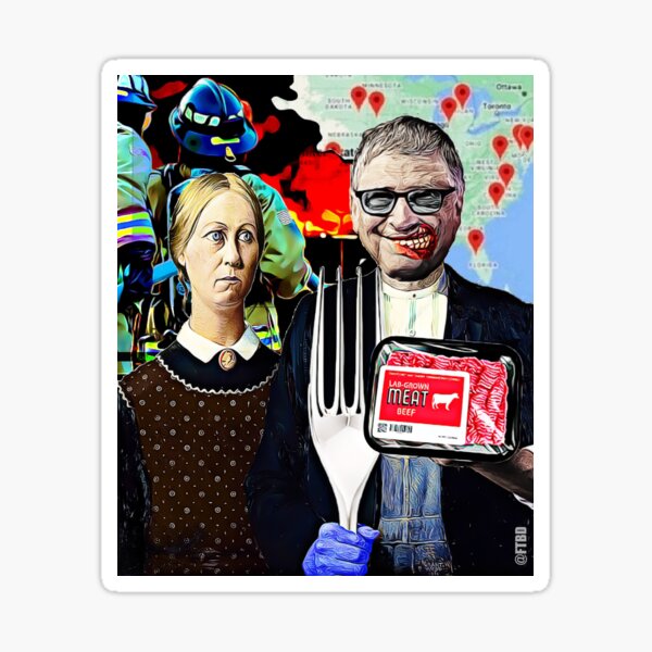 "American Gothic Frankenfood | Bill Gates Lab-Grown Meat | Farmer Bill ...